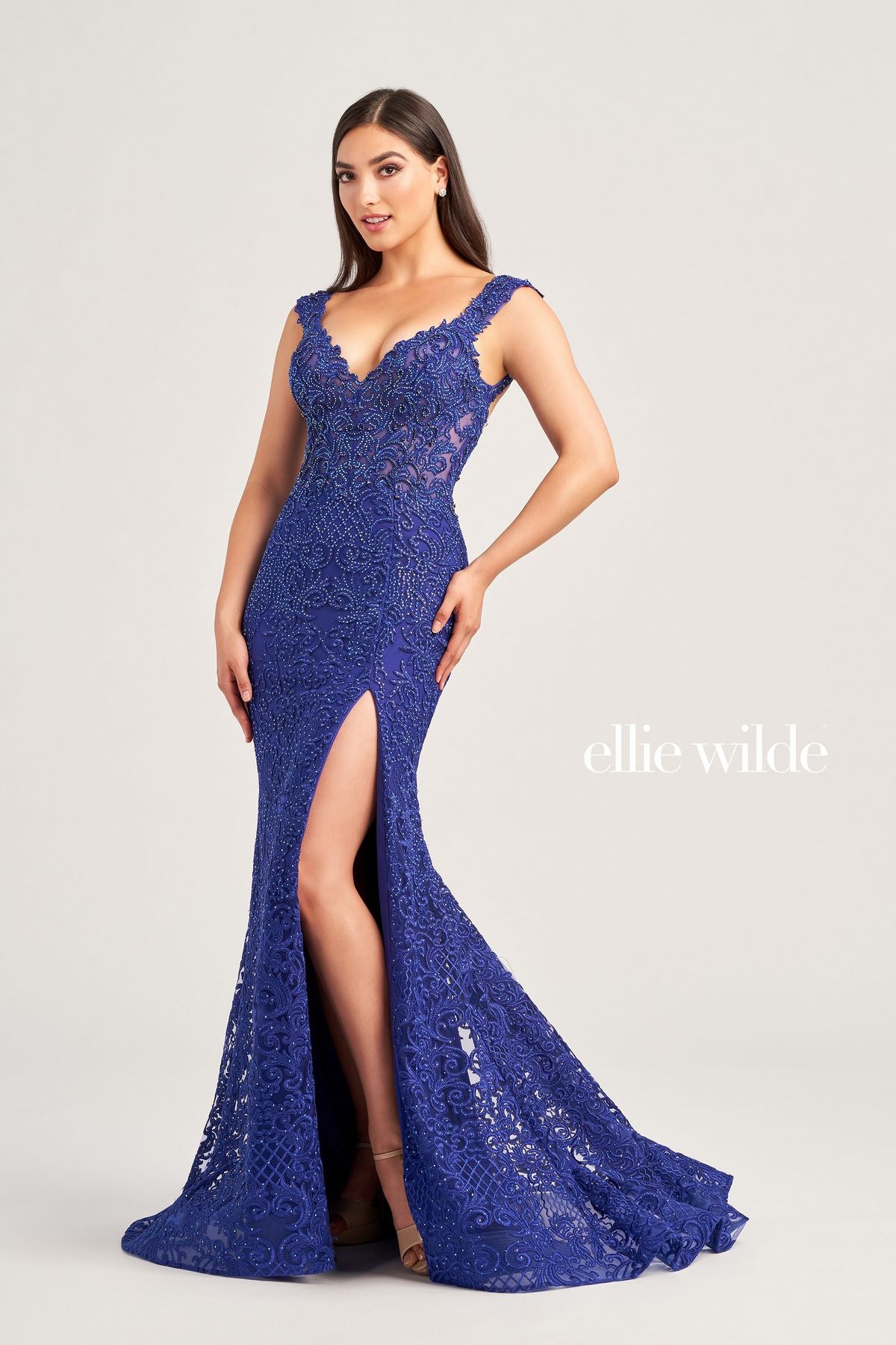 Ellie Wilde EW35091 Prom Long Fitted Formal Gown for $689.0 – The Dress ...
