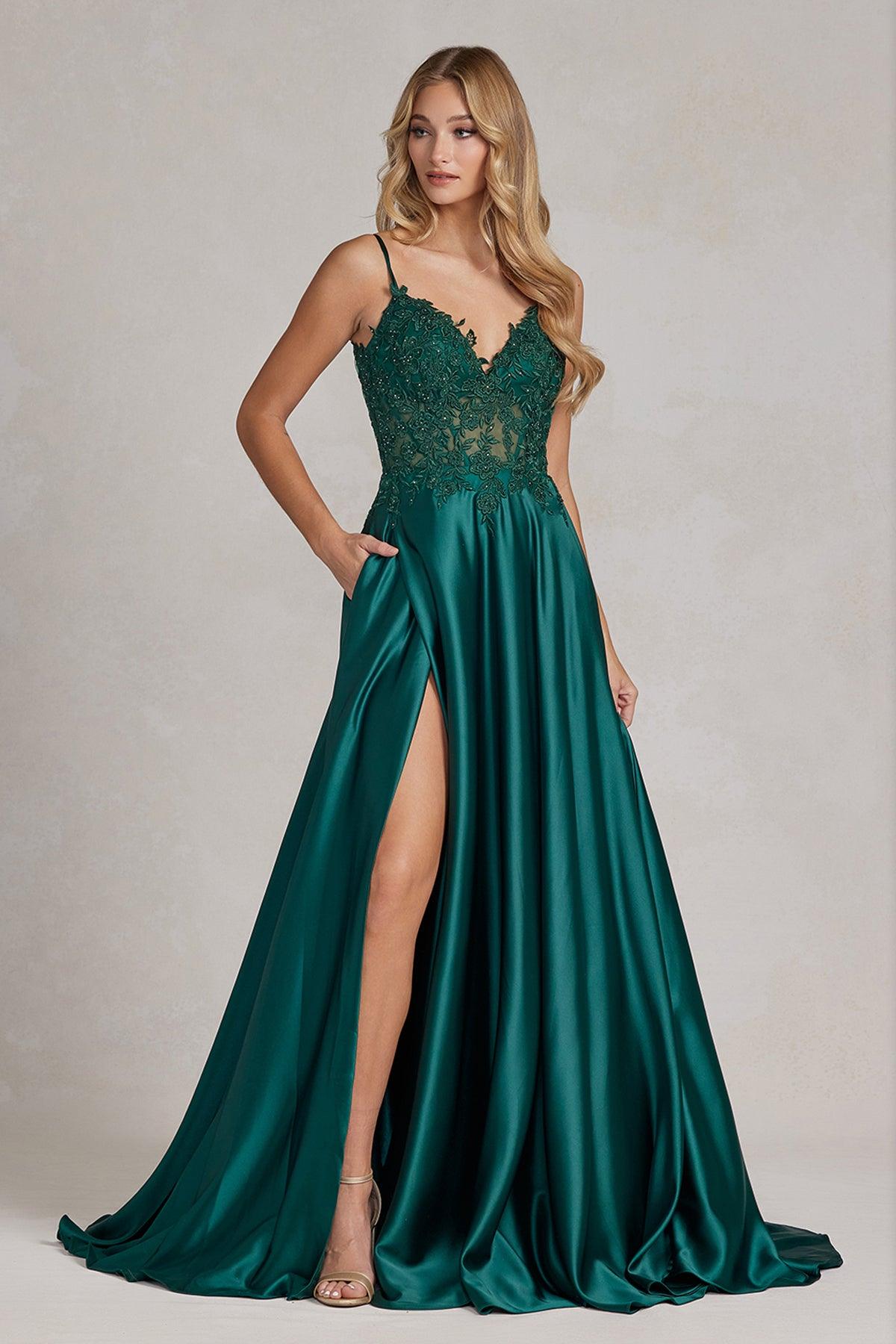 Emerald Nox Anabel K1121 Prom Long Sexy Slit Formal Dress for $259.99 ...