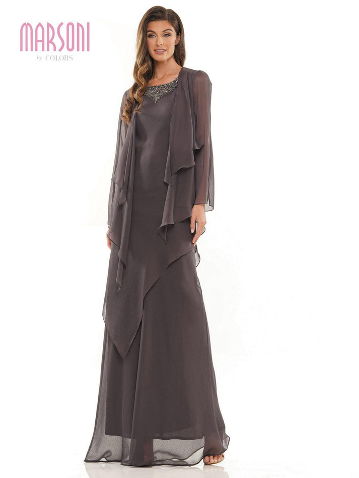 Mauve Marsoni 1230 Long Sleeveless Formal Jacket Dress For 2840 The