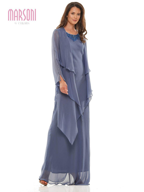 Sapphire Marsoni 1230 Long Sleeveless Formal Jacket Dress For 2840