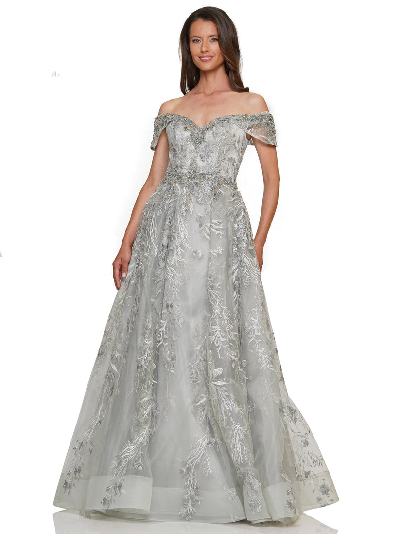 Wedgewood Marsoni MV1280 Formal Off Shoulder Evening Dress for $1010.0 ...