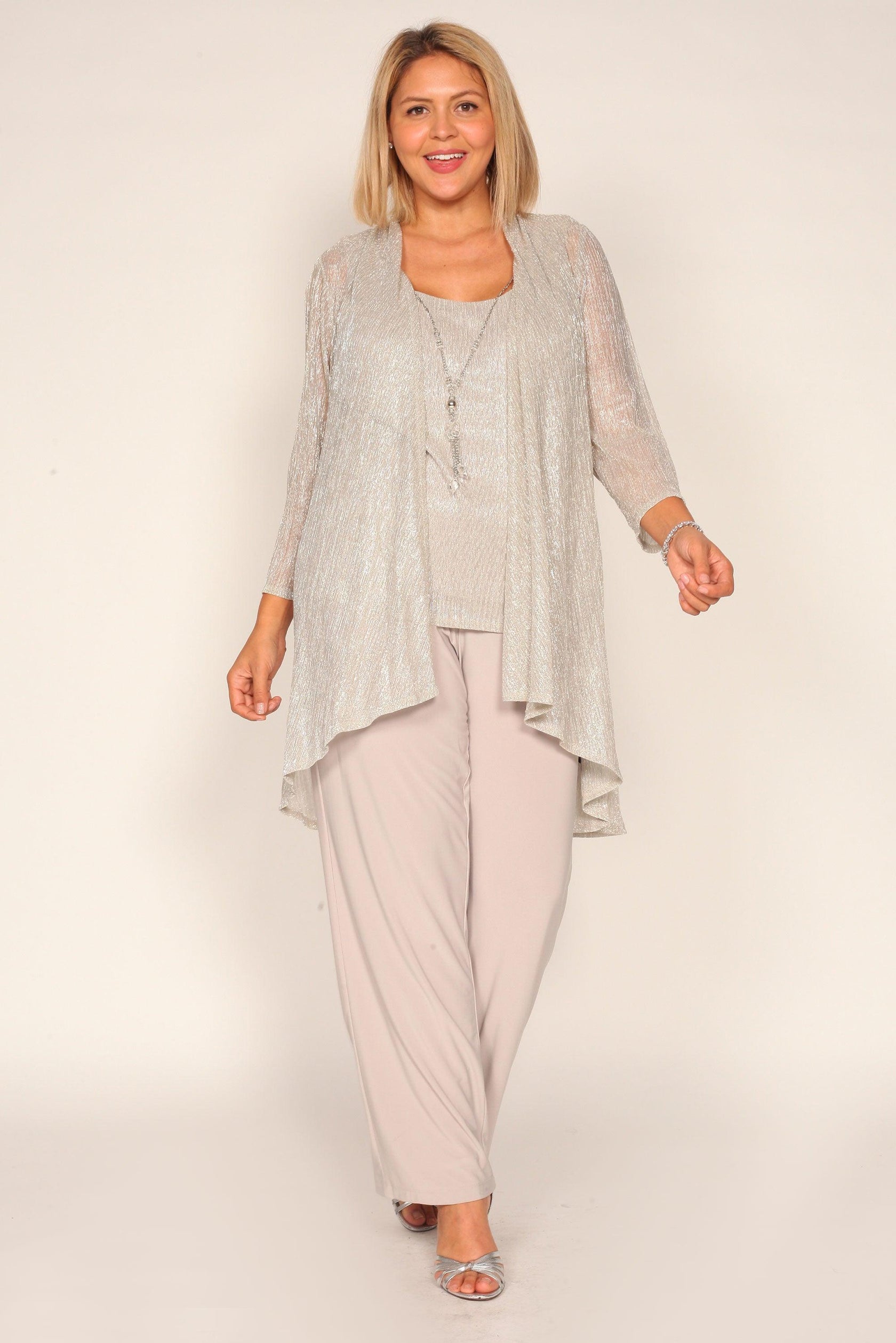 Champagne R&M Richards 7162 Mother Of The Bride Pant Suit for $109.0 ...