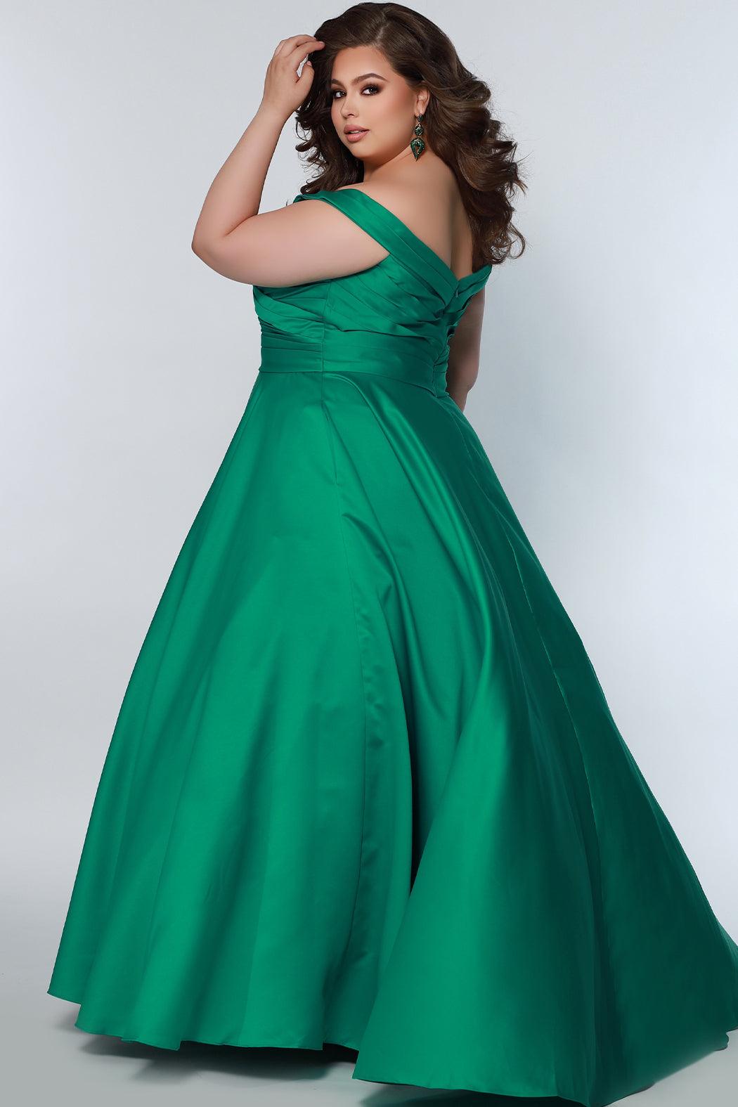 Emerald Sydneys Closet SC7321 Long Off Shoulder Plus Size Prom Dress ...