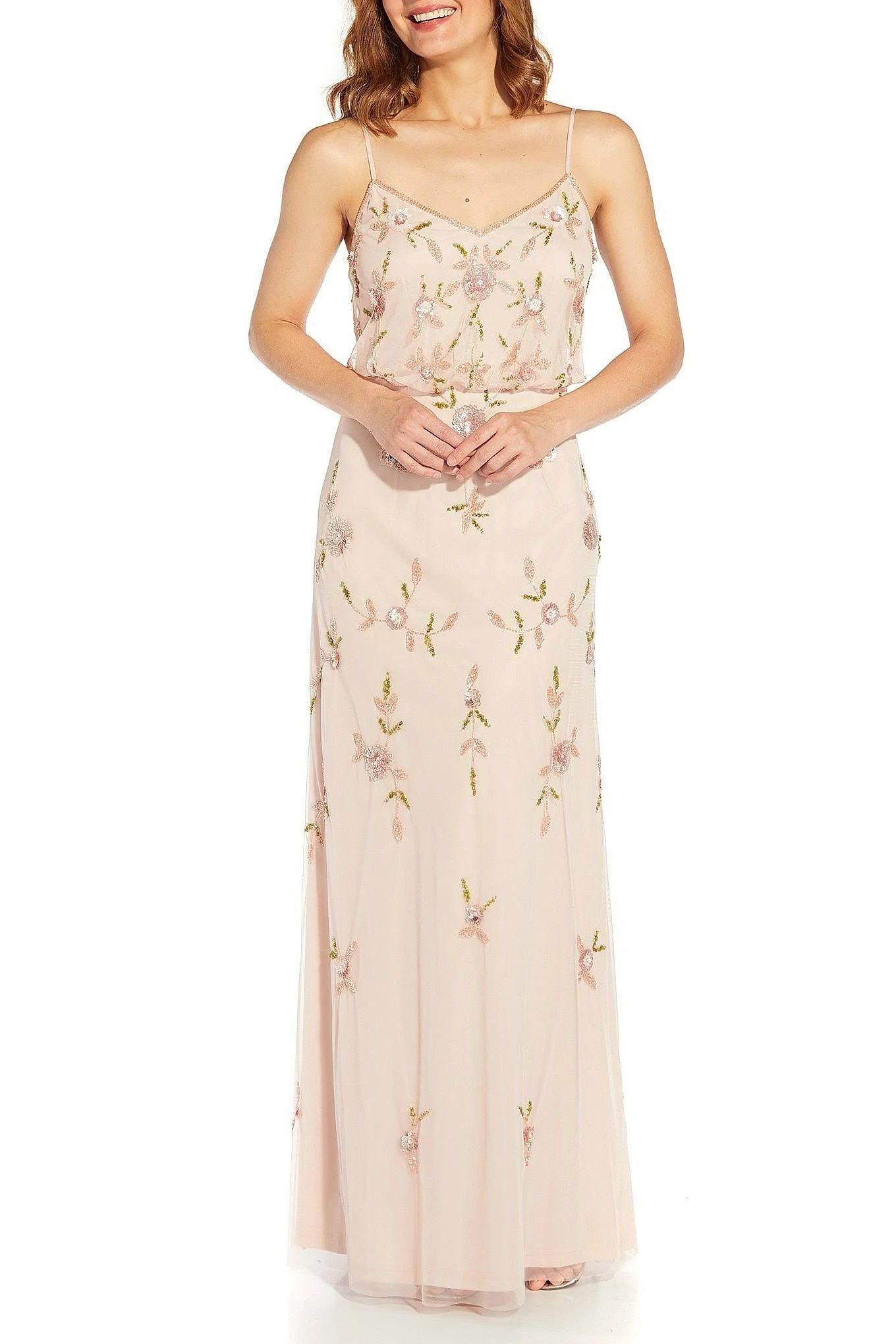 SHELL MULTI Adrianna Papell AP1E209840 Sweetheart Sleeveless Long ...