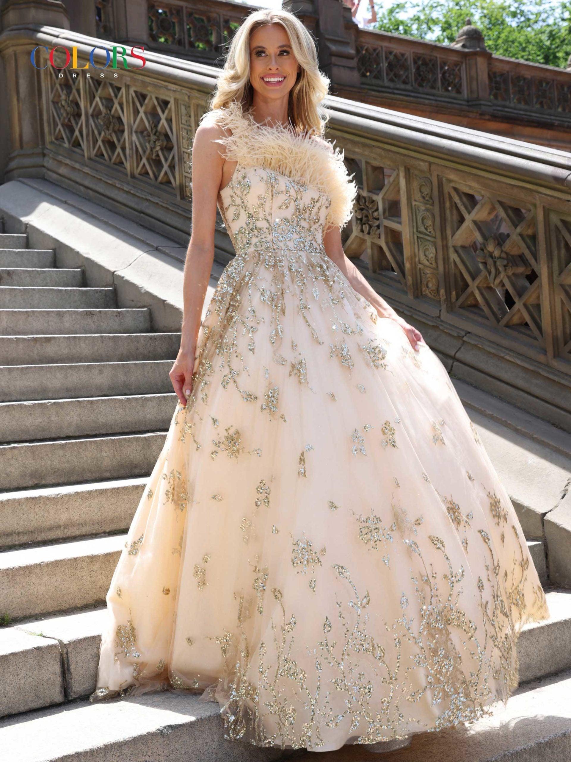 Colors 2950 Colors Long A-Ling One Shoulder Prom Dress for $504.99 ...