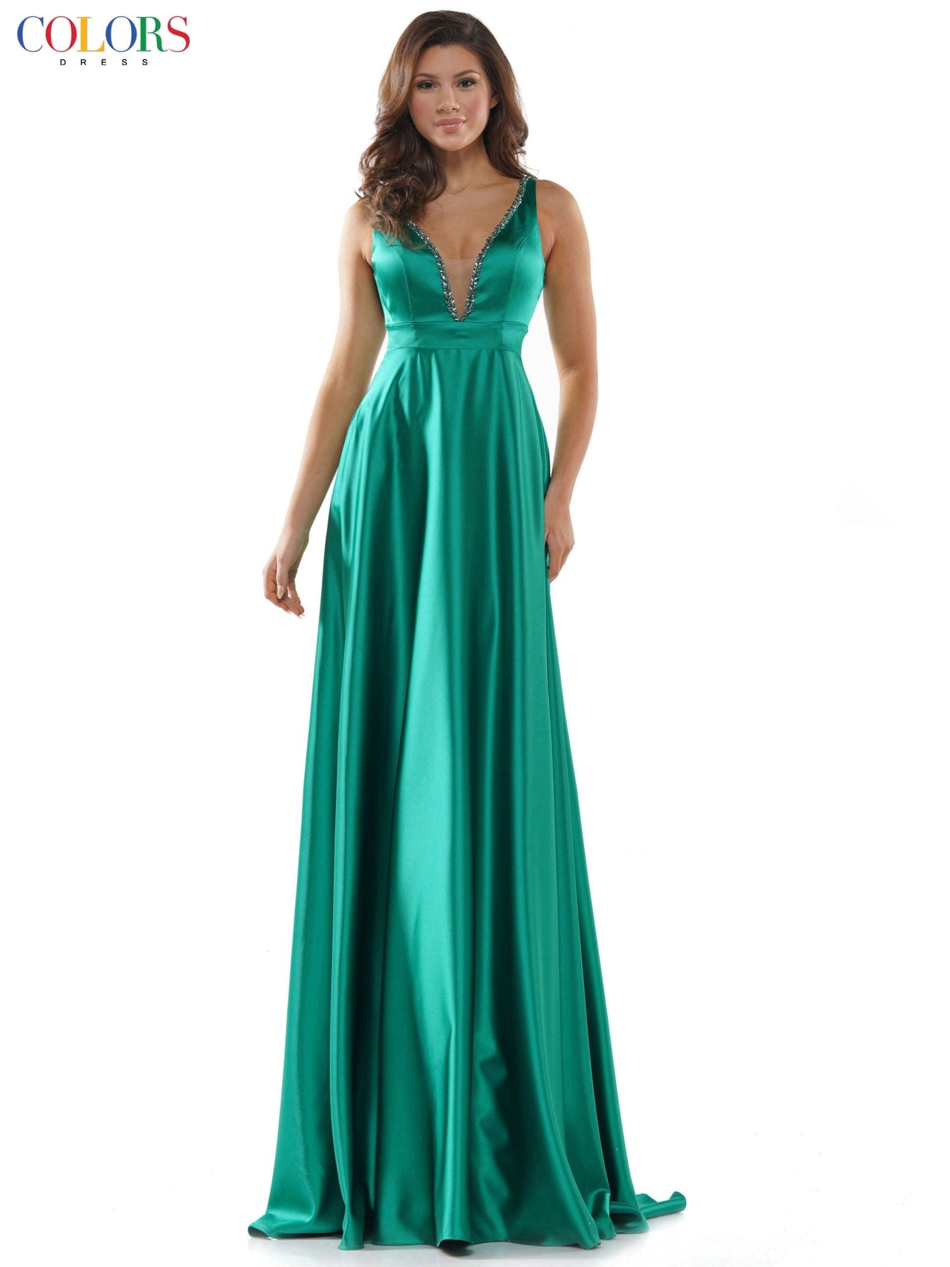 Champagne Colors 2578 Colors Long Formal Sleeveless Beaded Prom Gown ...