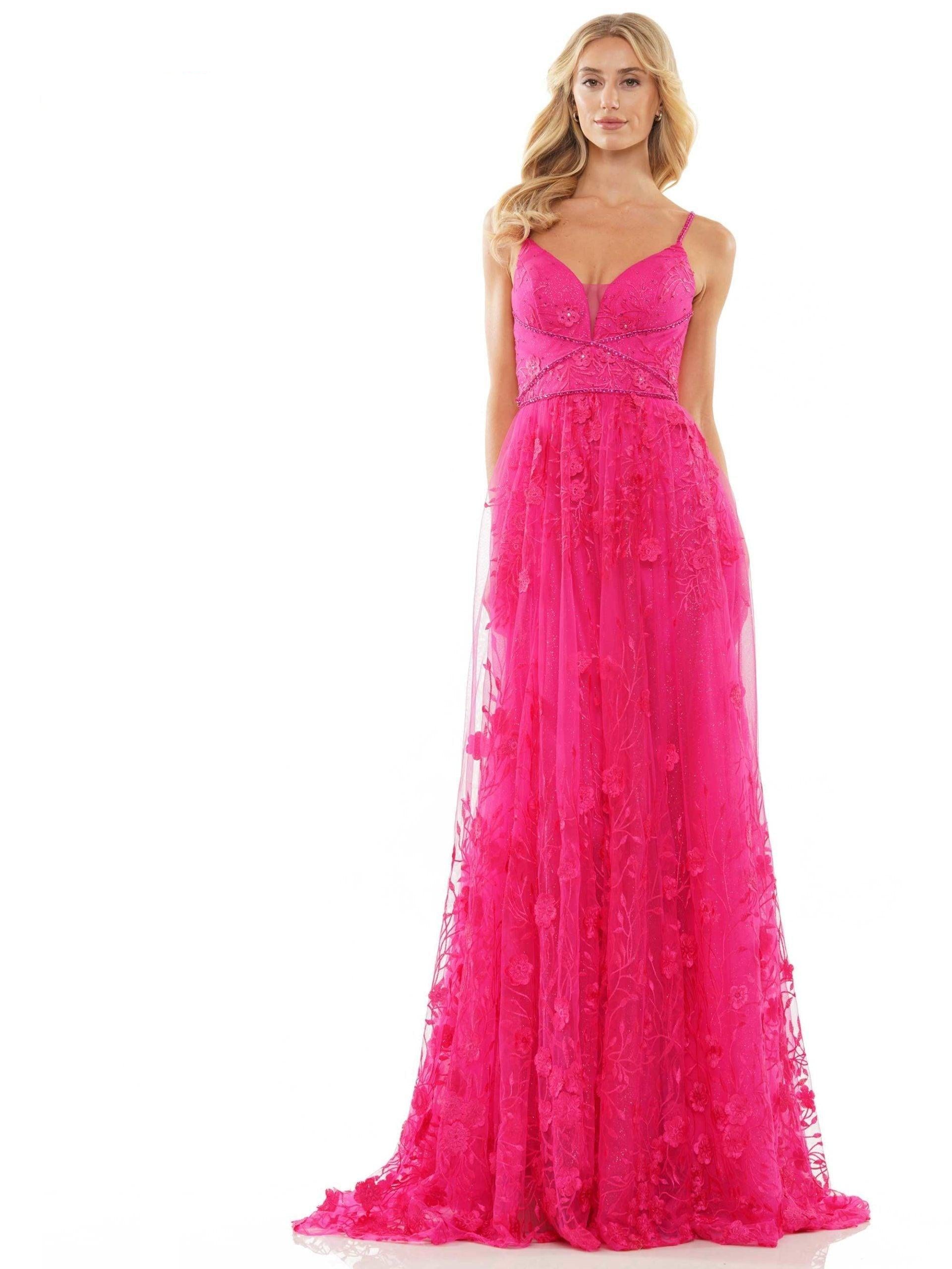 Fuchsia Colors 2726 Colors Long Spaghetti Strap Prom Formal Gown - Prom ...