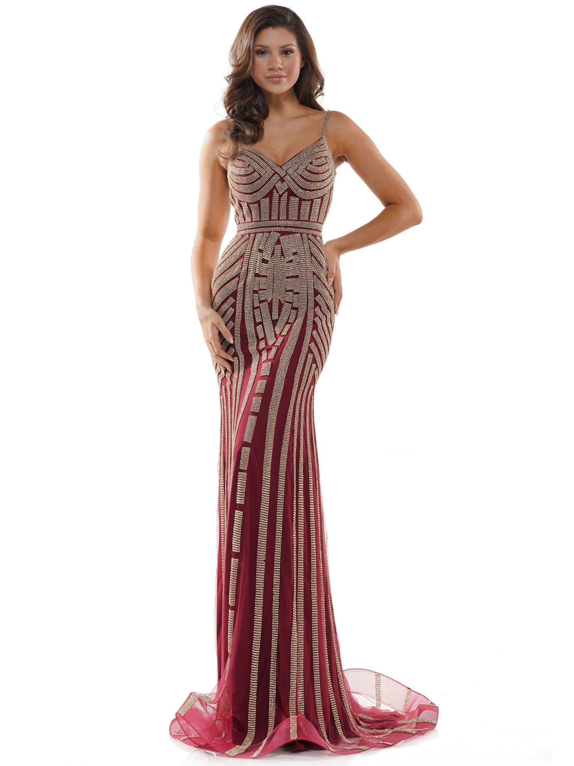 Red Colors G664 Colors Prom Long Formal Beaded Gown - Prom Dresses & Gowns