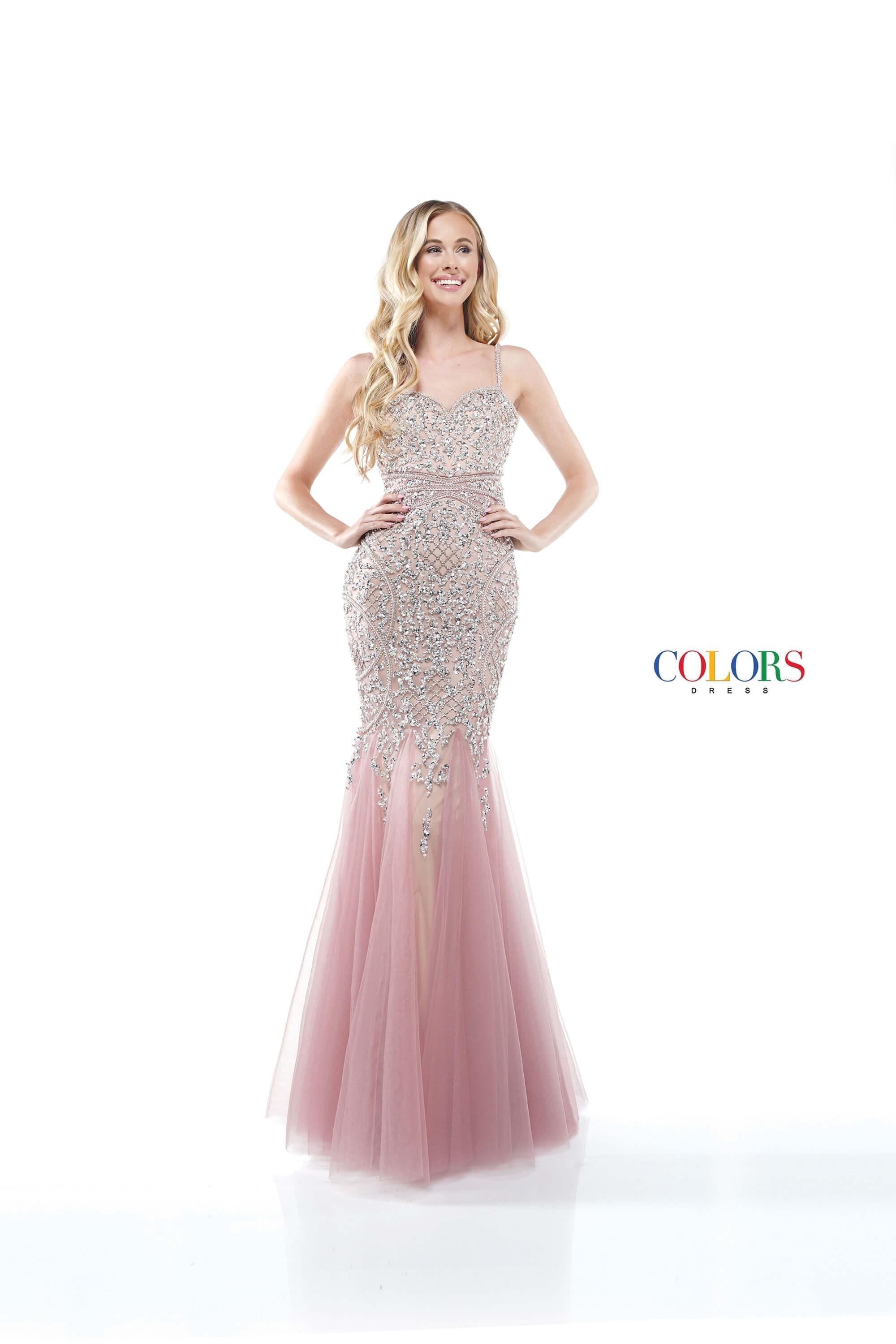 Mauve Colors 2230 Colors Prom Long Formal Beaded Mermaid Dress - Prom ...