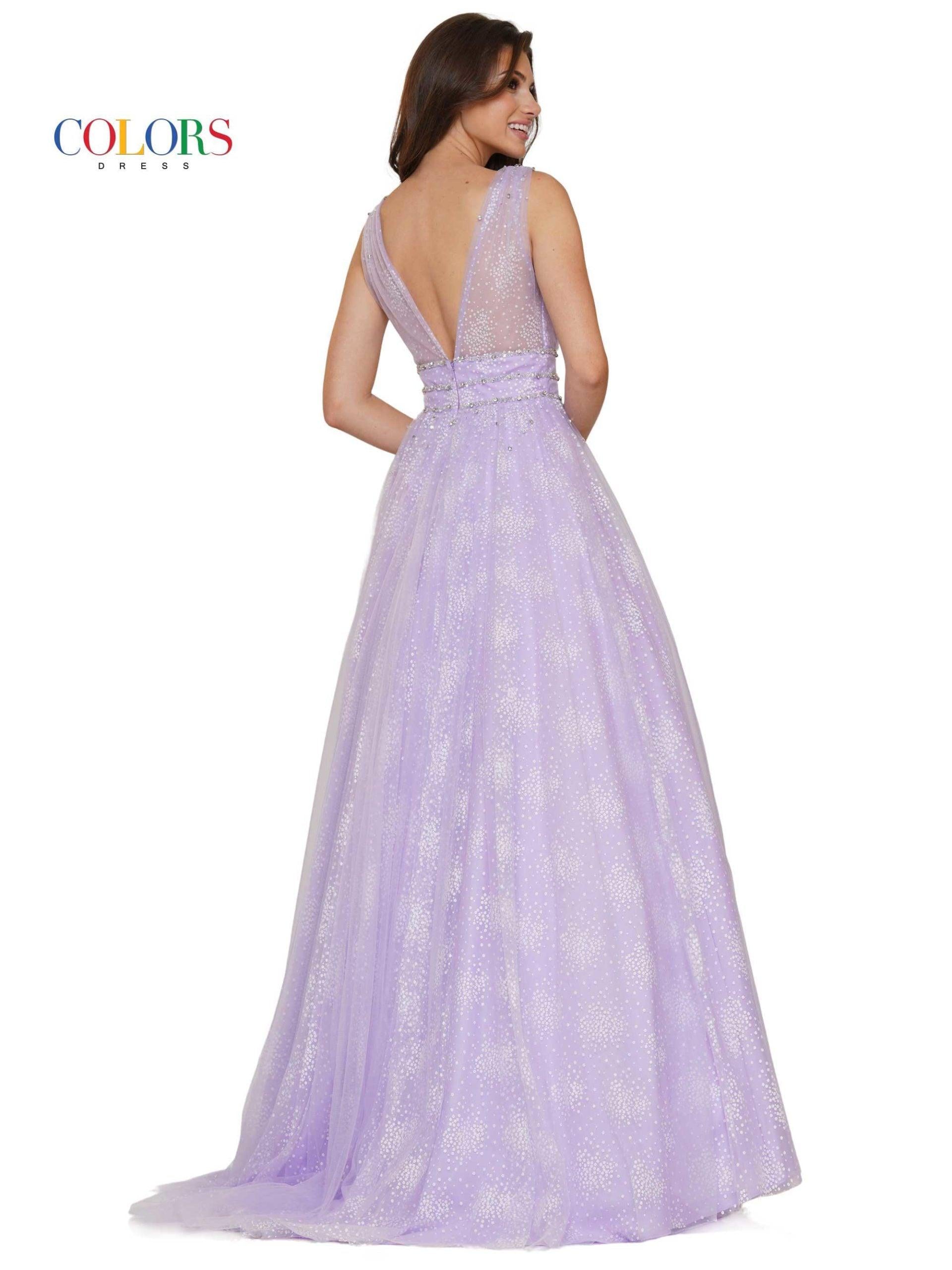 Light Blue Colors 2736 Colors Prom Long Sleeveless Beaded Ball Gown ...