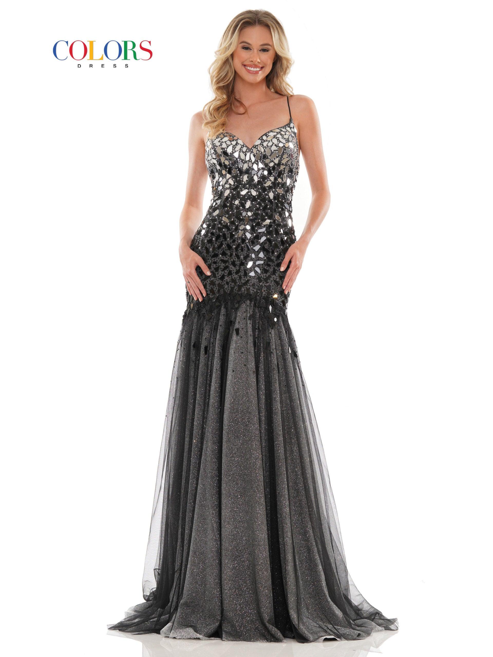 Black Colors 2768 Colors Prom Long Spaghetti Strap Formal Dress for ...
