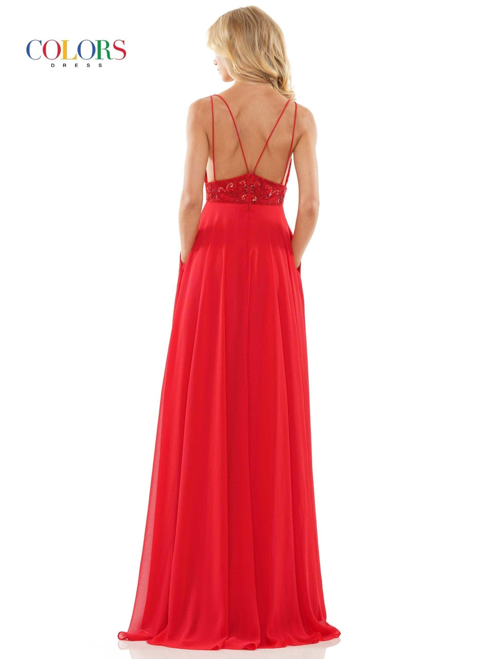 Colors 3000 Colors Sleeveless Long Prom Dress | The Dress Outlet