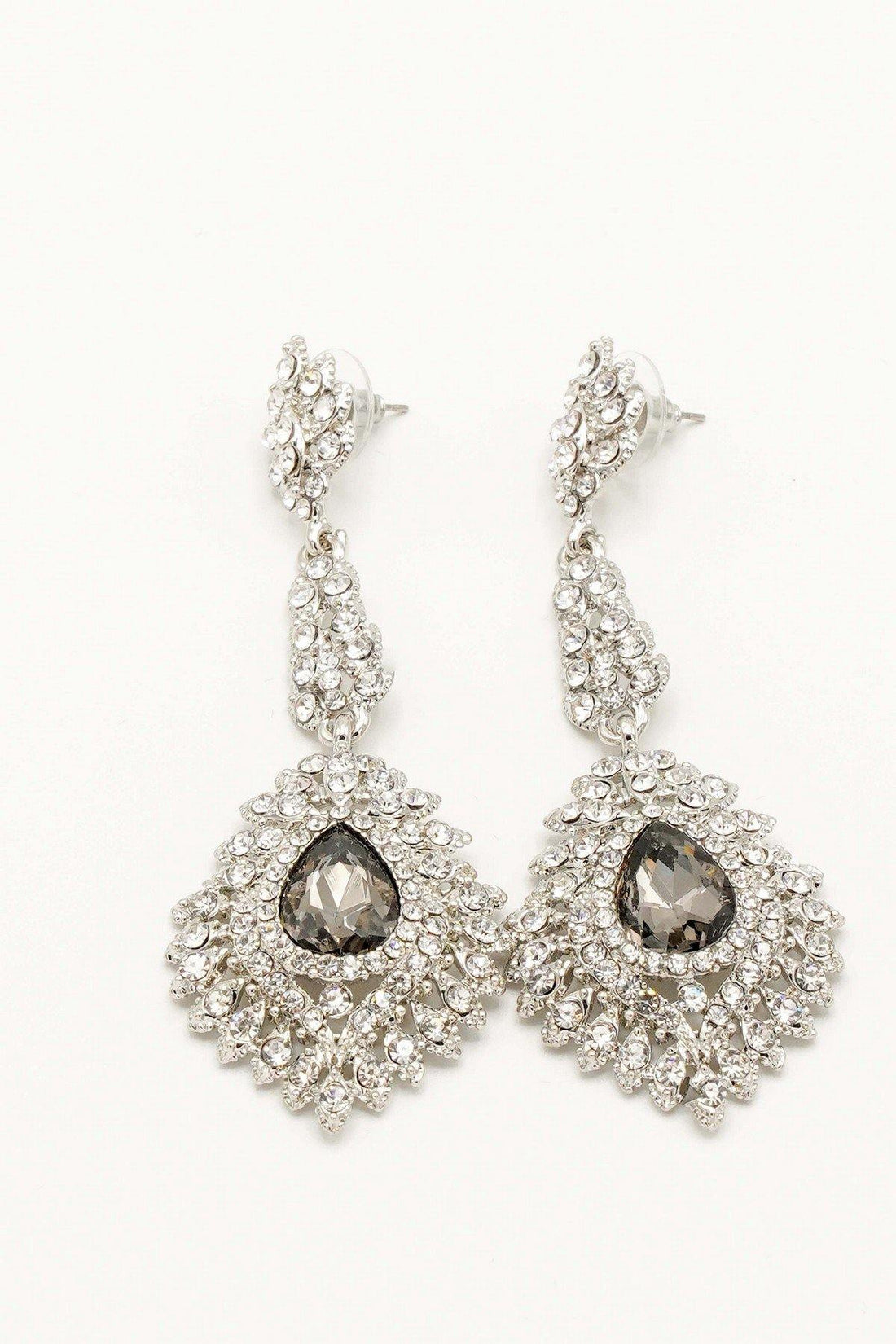 SAPPHIRE Crystal Drop Rhinestone Teardrop Long Earrings for $16.99 ...