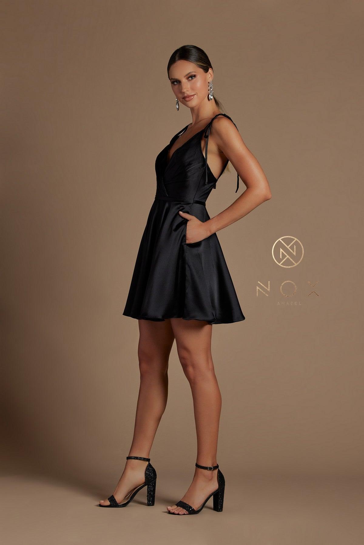 Black Homecoming Short Spaghetti Strap Cocktail Dress for $119.0 – The ...