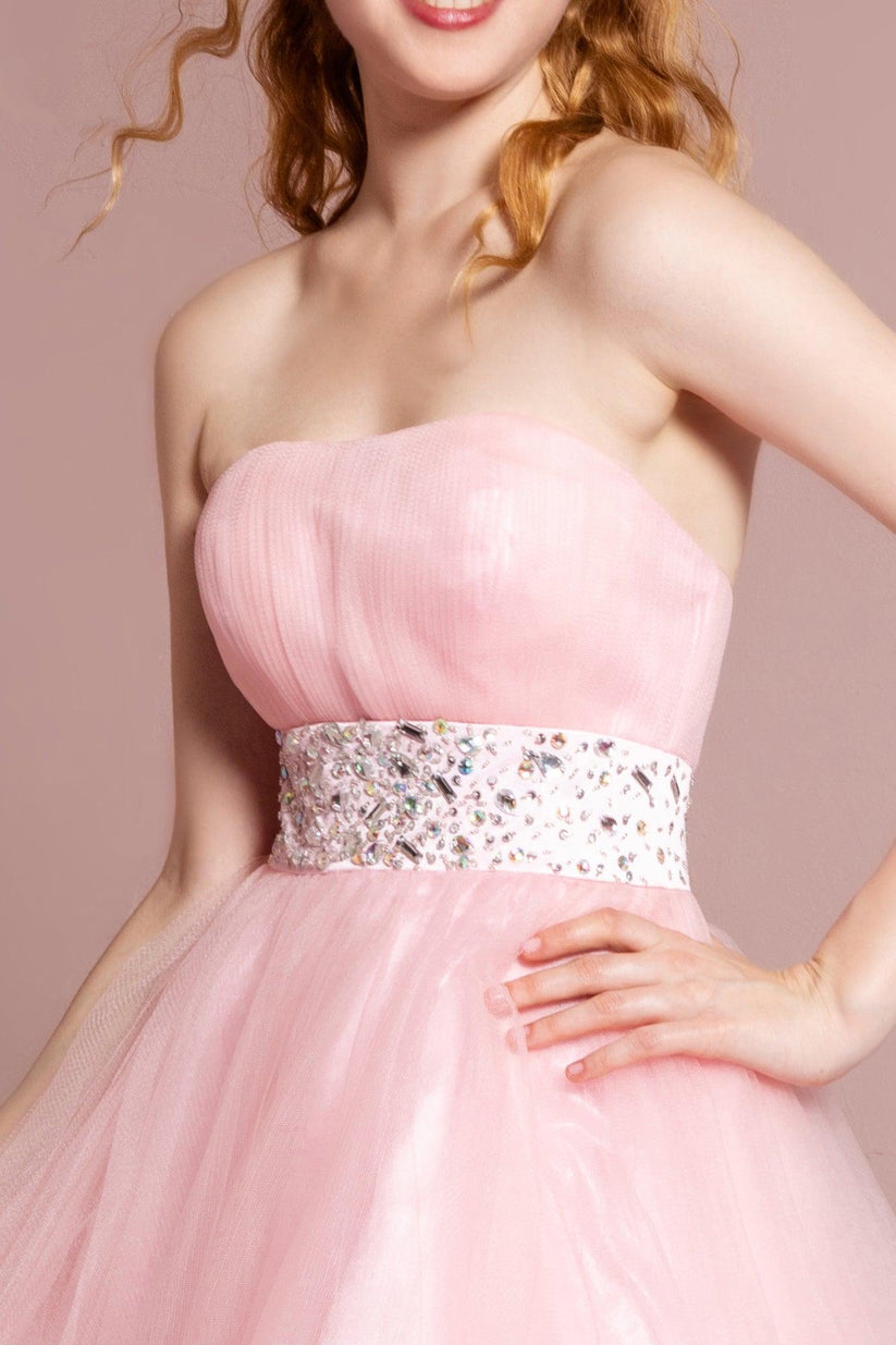 Blush Homecoming Short Strapless Prom Dress for $98.99 – The Dress Outlet