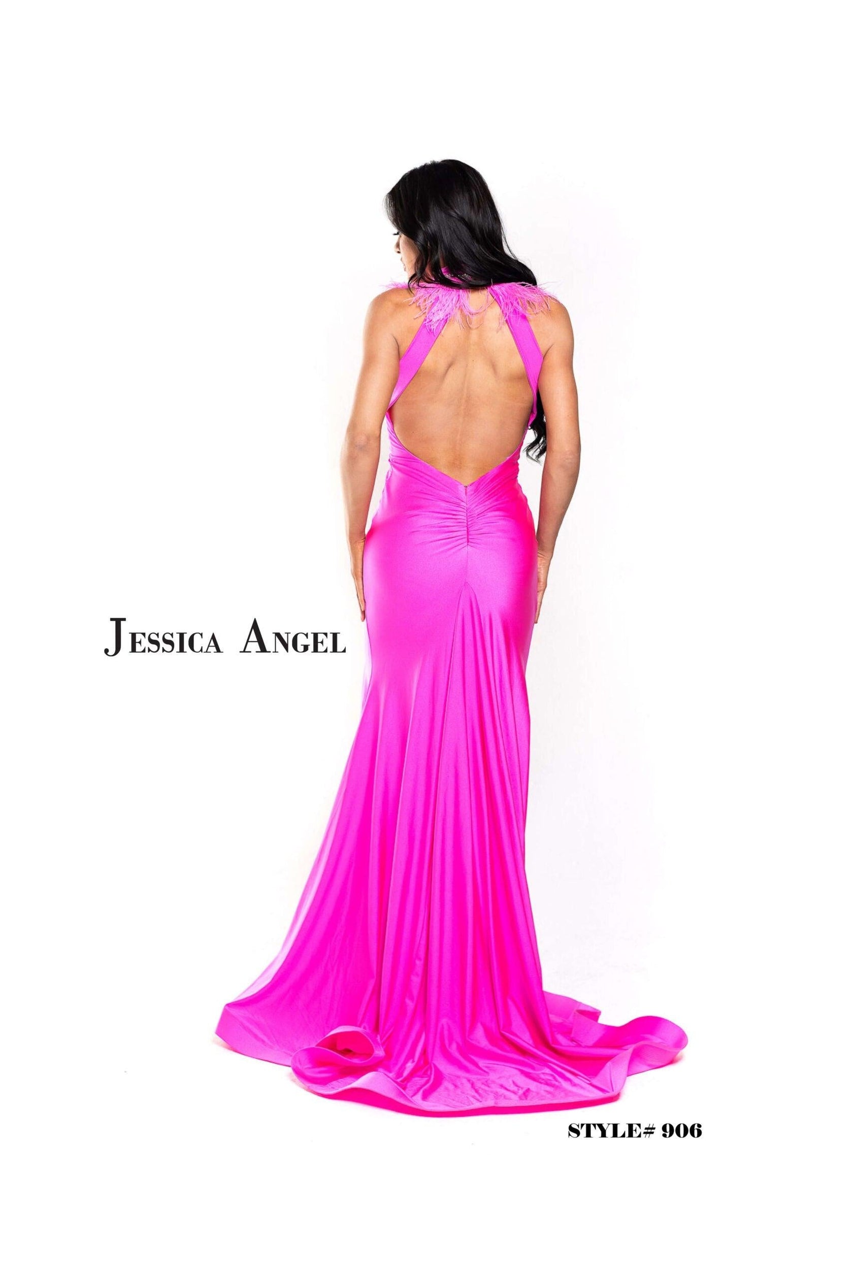 Deep Pink Jessica Angel Long Formal Fitted Prom Dress 906 For 494 99