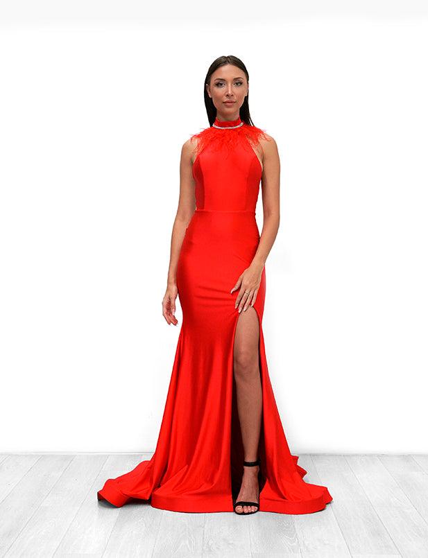 Deep Pink Jessica Angel Long Formal Fitted Prom Dress 906 For 494 99