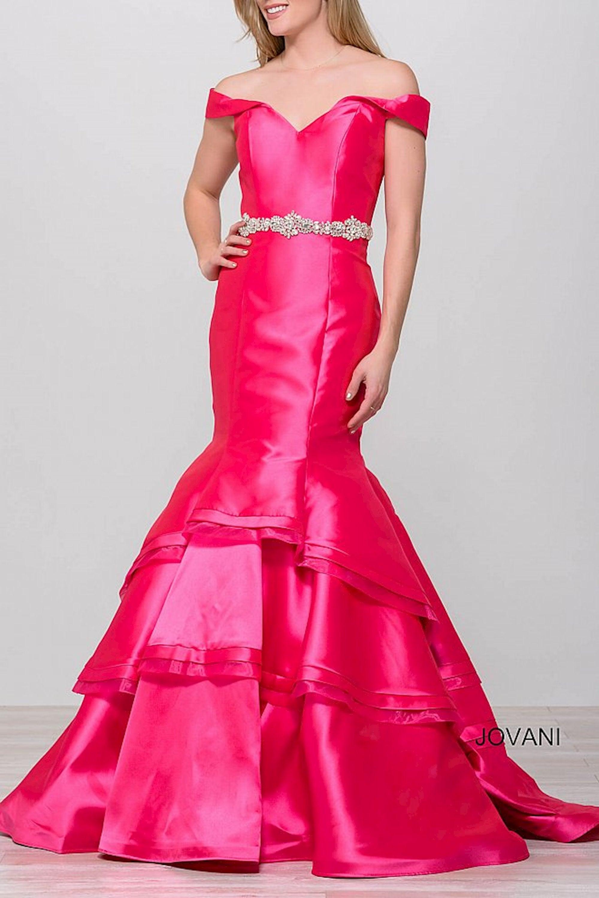 Orchid Jovani 48609 Off Shoulder Long Prom Dress for $310.99 – The Dress Outlet