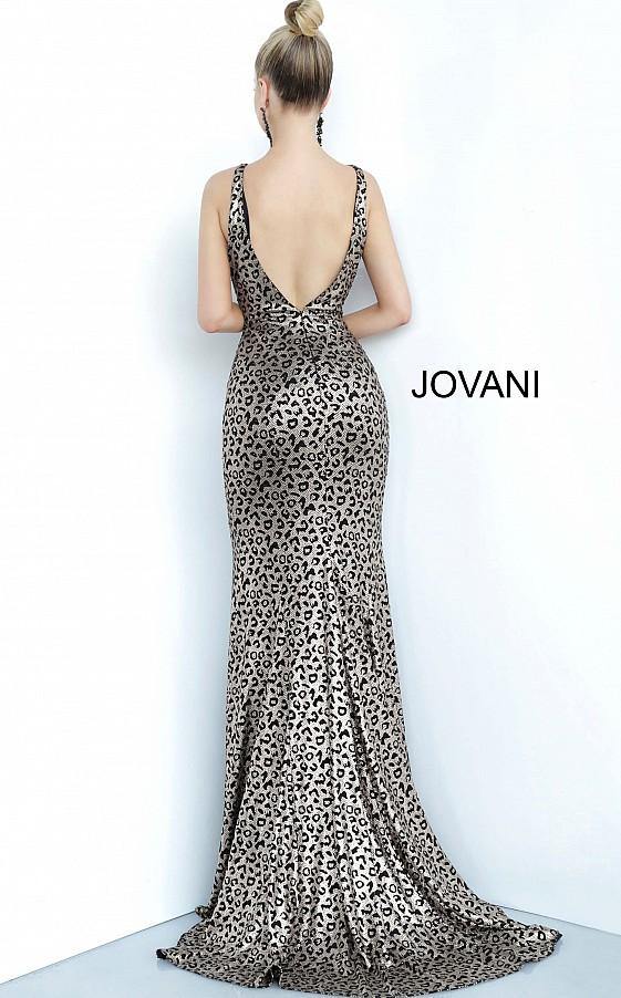Animal Print Jovani 3237 Prom Long Animal Print Formal Dress for $310. ...