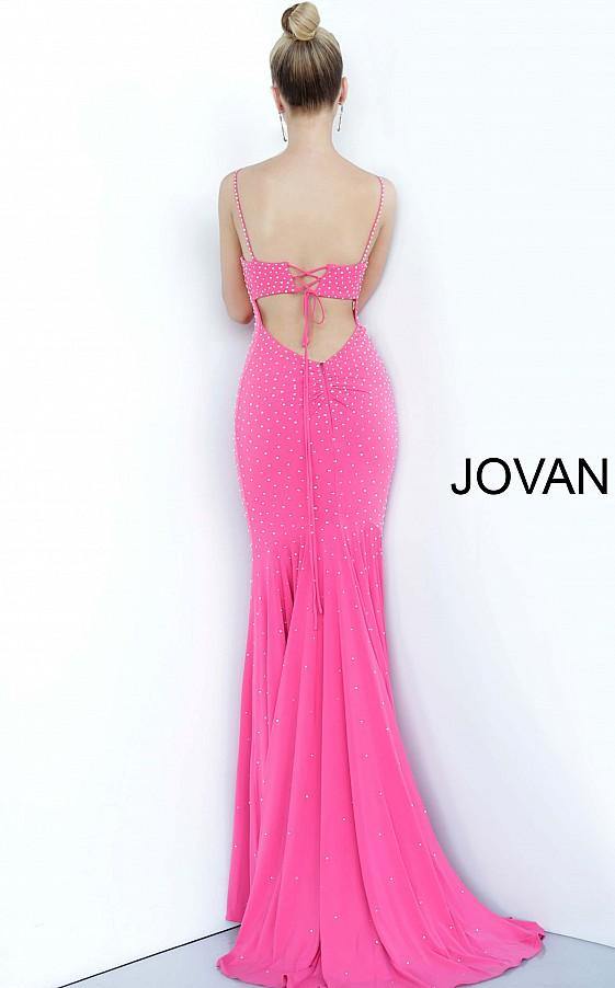 Hot Pink Jovani 00625 Prom Long Formal Tie Back Dress for $640.0 – The ...