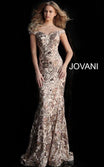 Black/Gunmetal Jovani 63516 Prom Long Off the Shoulder Formal Gown for $700.0 – The Dress Outlet