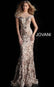 Black/Gunmetal Jovani 63516 Prom Long Off the Shoulder Formal Gown for $700.0 – The Dress Outlet