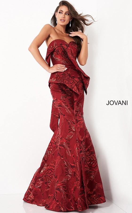 Brown Jovani 05020 Prom Long Strapless Mermaid Dress For 680 0 The