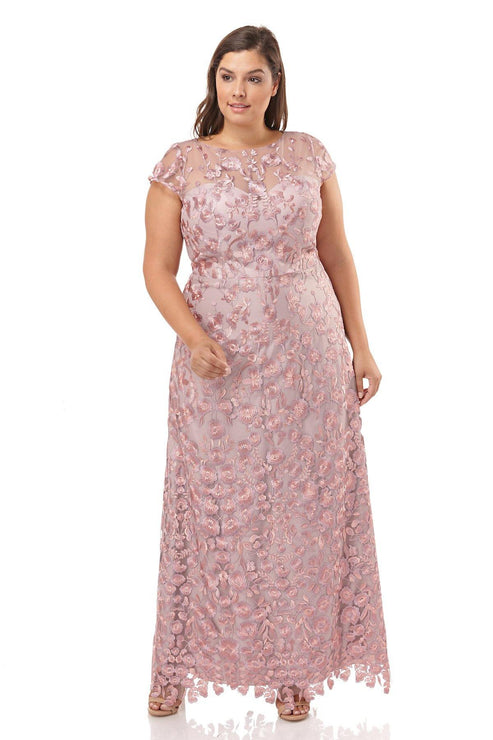 PINK MULTI JS Collections Plus Size Long Formal Dress 866548W for $139. ...