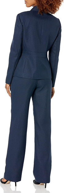Navy Le Suit Formal 2 Button Two Piece Set Pant Suit for $137.99 – The ...