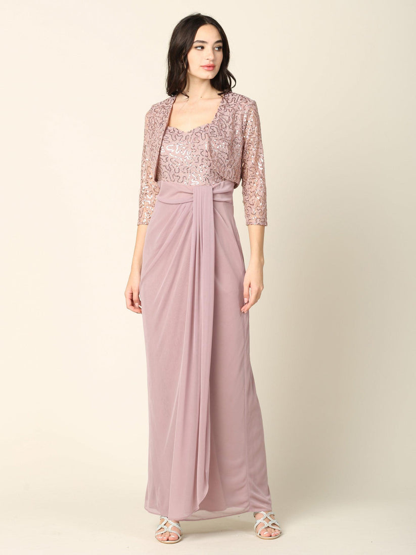 Navy Long Mother of the Bride 2 Piece Formal Bolero Dress for $135.99 ...