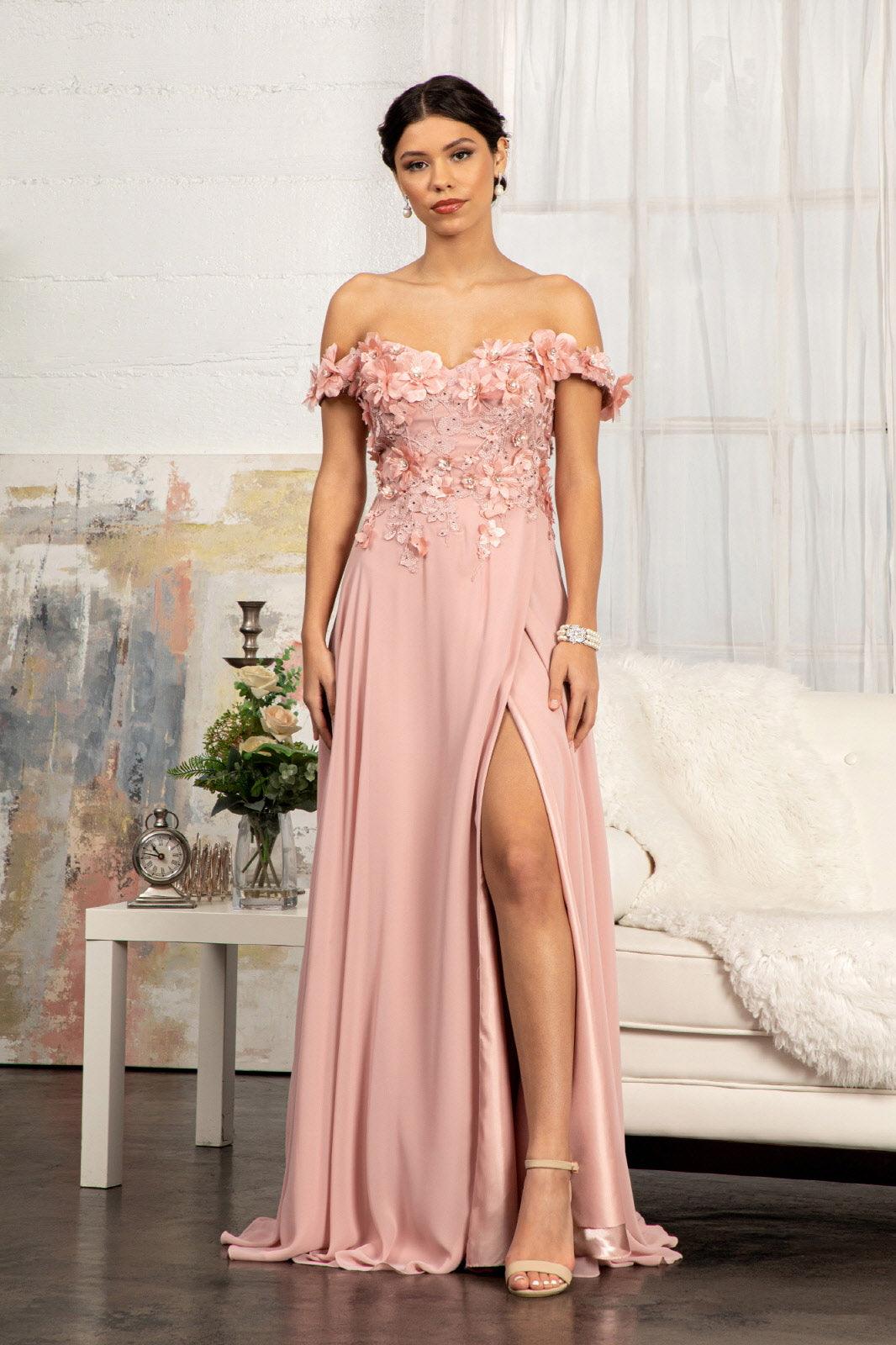 Royal Blue Long Off Shoulder Formal Chiffon Prom Gown For 20499 The