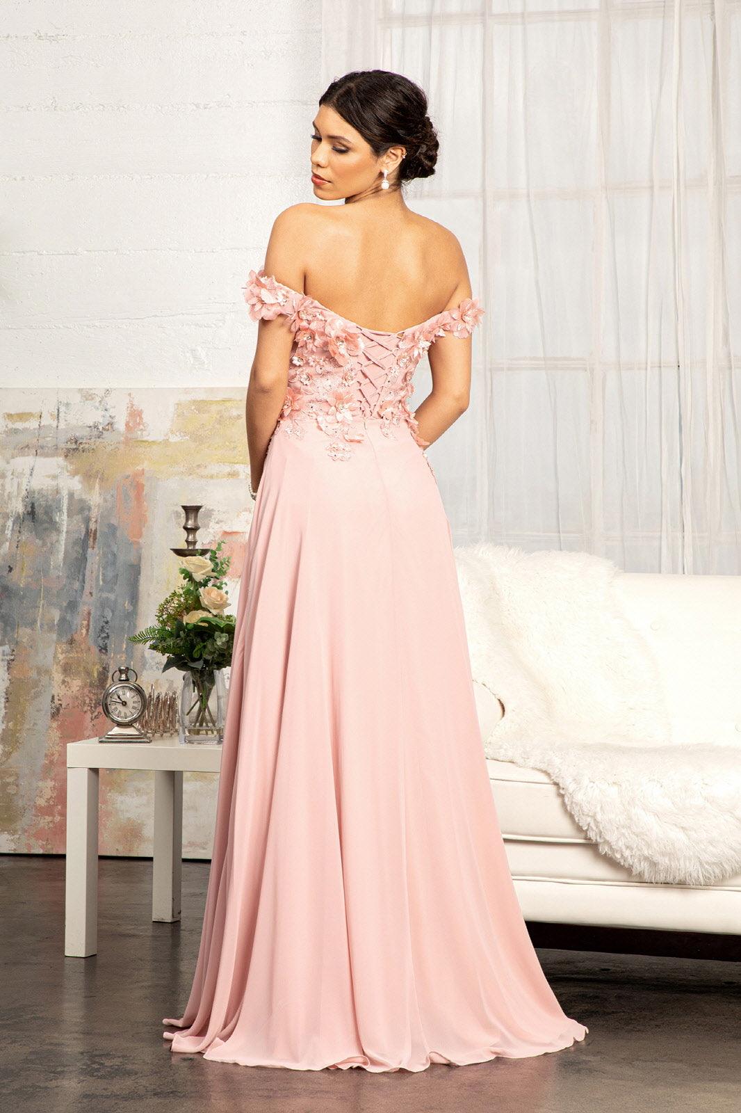 Royal Blue Long Off Shoulder Formal Chiffon Prom Gown For 20499 The