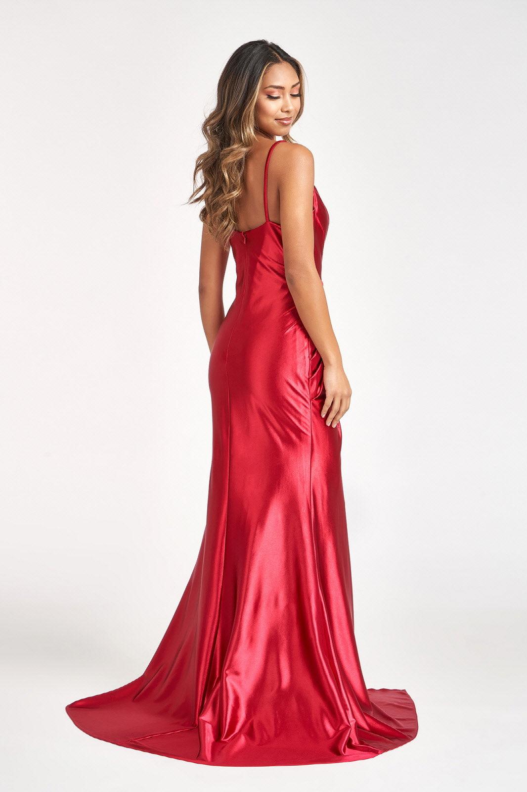 Long Spaghetti Strap Mermaid Prom Dress │ The Dress Outlet