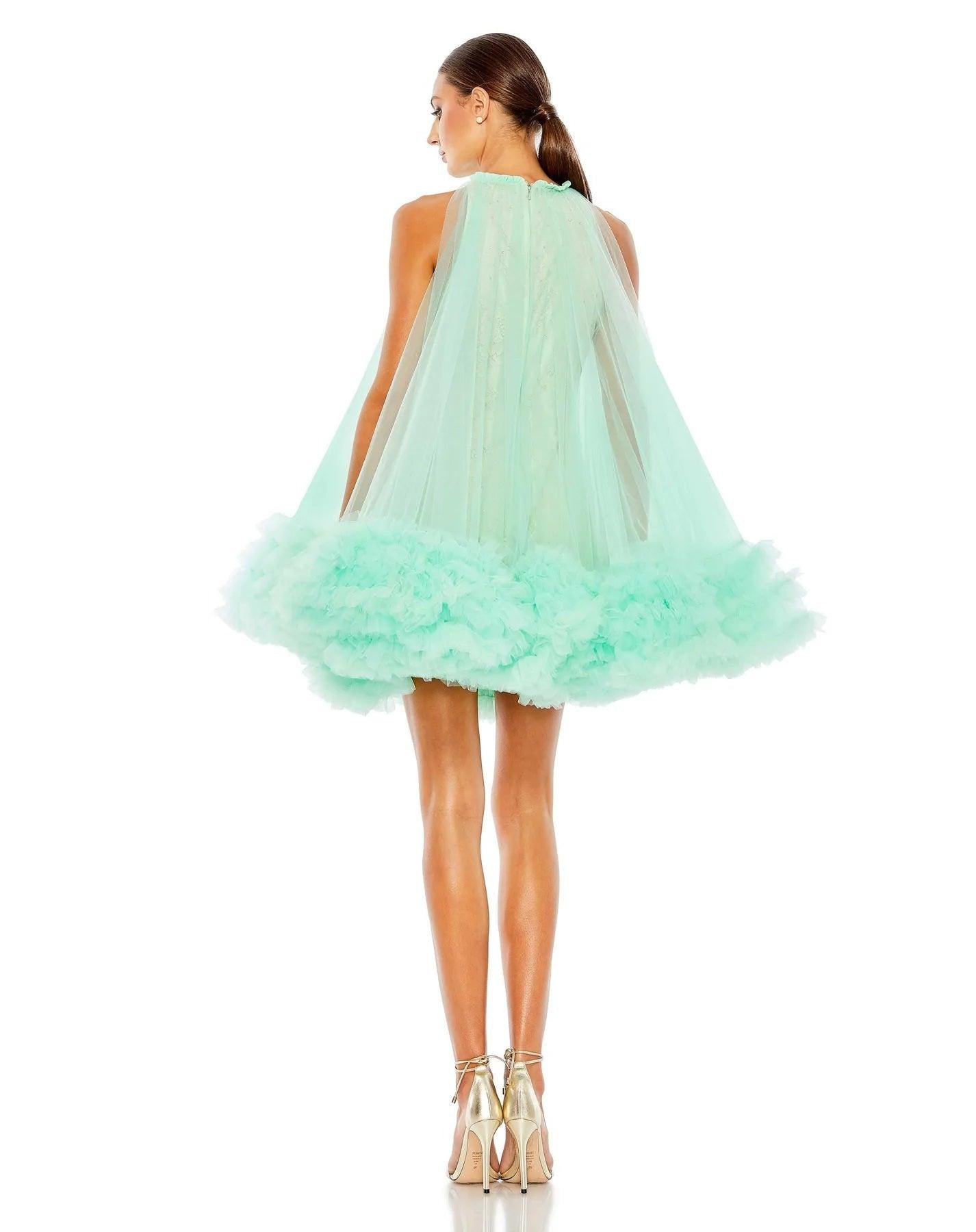 Mint Mac Duggal 67954 Halter Short Cocktail Dress For 598 0 The