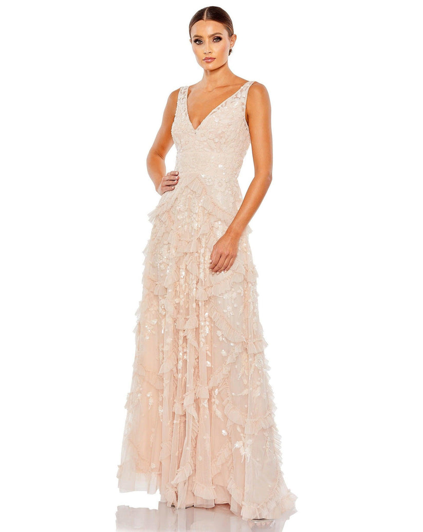 Blush Mac Duggal 9162 Long Sleeveless Formal Prom Dress for $798.0 ...