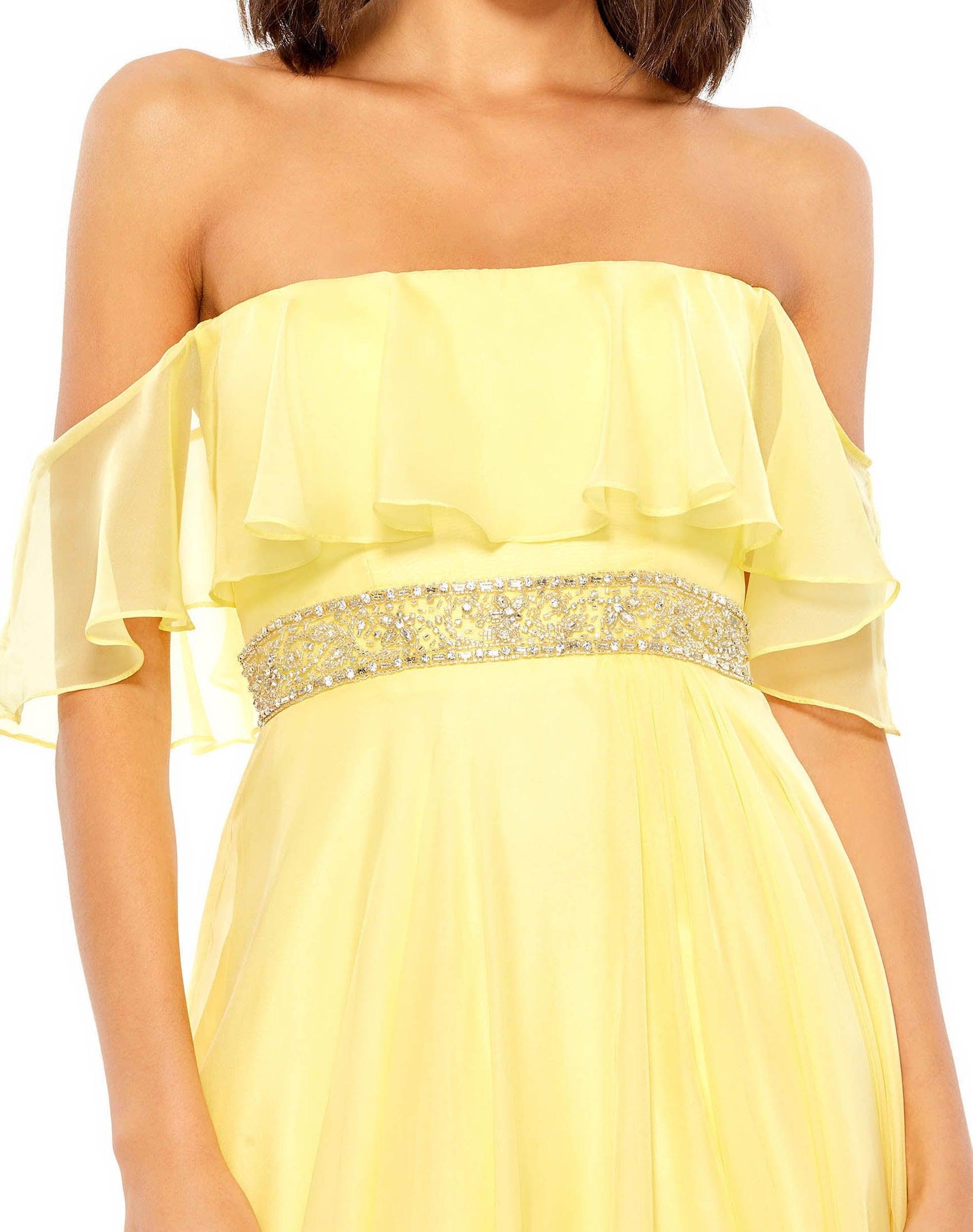 Lemon Mac Duggal 67817 Long Strapless Formal Prom Gown For 3980 The