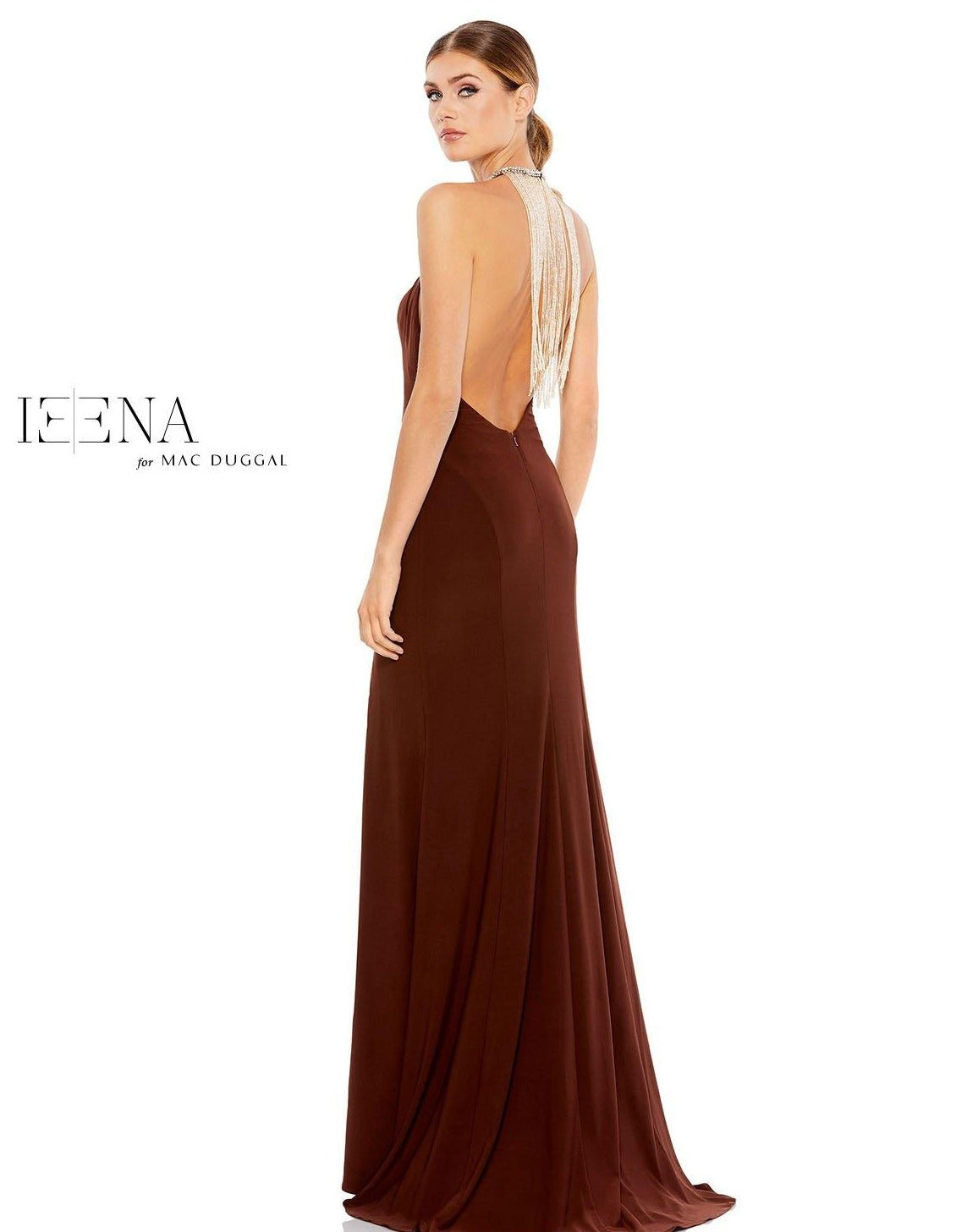 Royal Silver Mac Duggal 26518 Prom Long Halter Formal Dress For 398 0