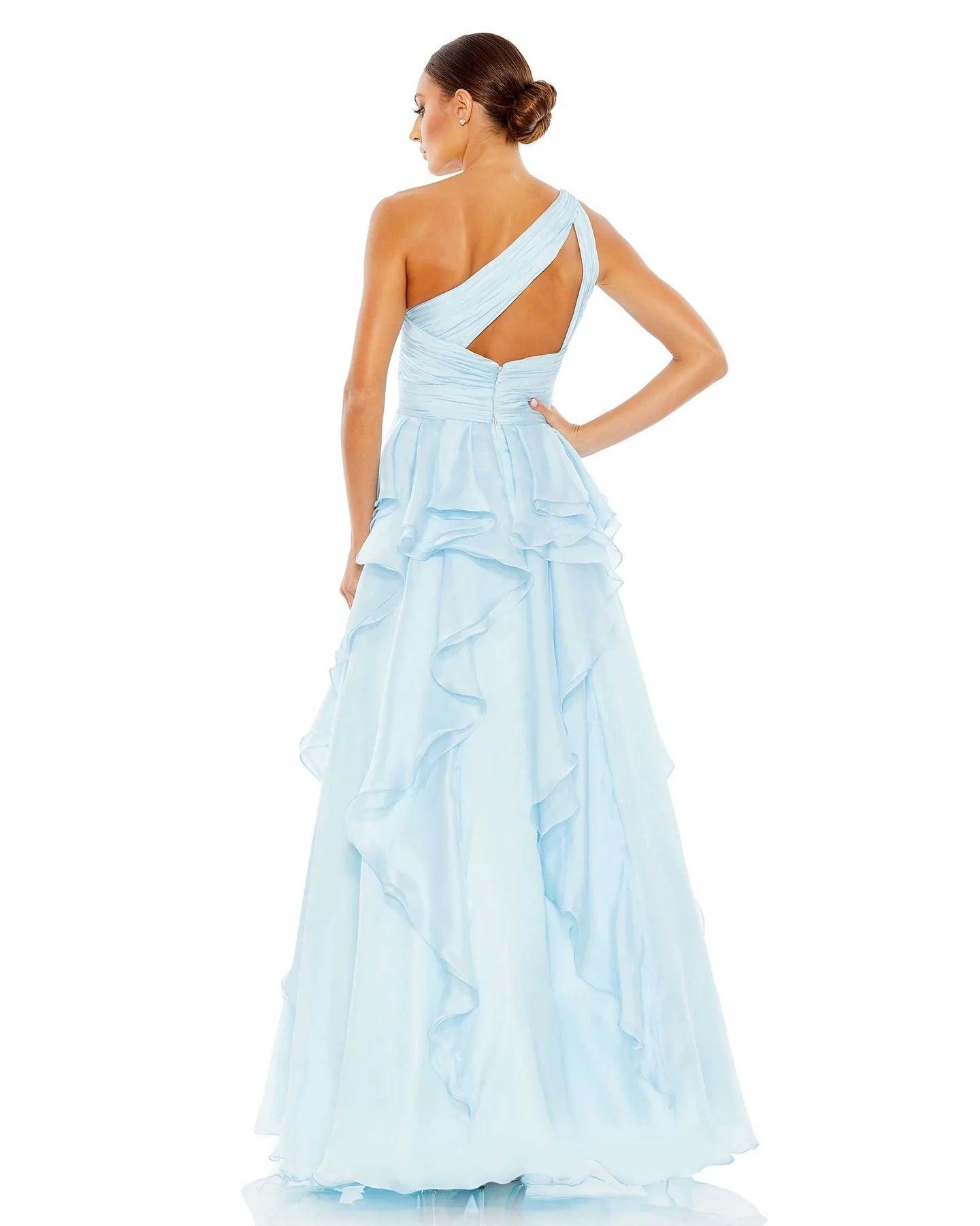 Blue Mac Duggal 49541 Prom Long One Shoulder Formal Gown for $498.0 ...