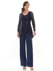Navy Marsoni Formal Long Sleeve Jacket Pant Suit 305 for $306.0 – The ...