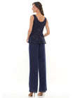 Navy Marsoni Formal Long Sleeve Jacket Pant Suit 305 for $306.0 – The ...