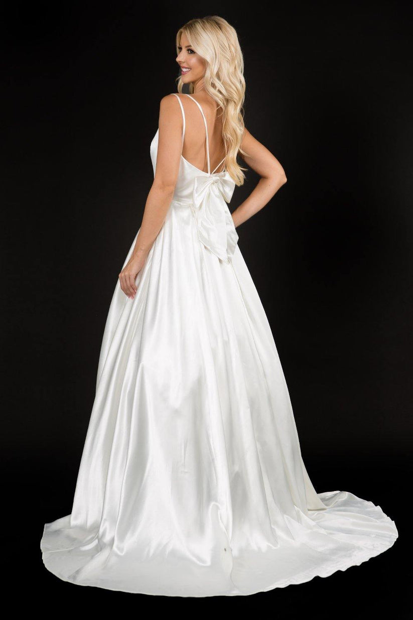 Ivory Nina Canacci Prom Long Satin Ball Gown 6549 for $338.0 – The ...