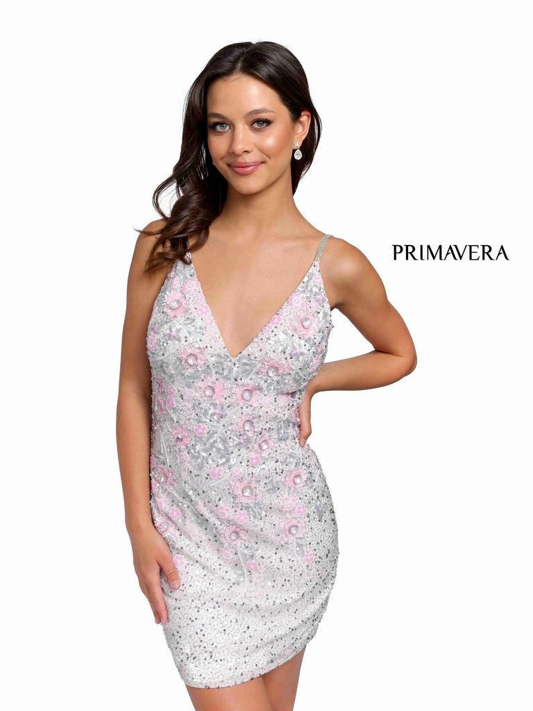 Black Multi Primavera Couture Fitted Short Prom Dress 3862 For 299 0