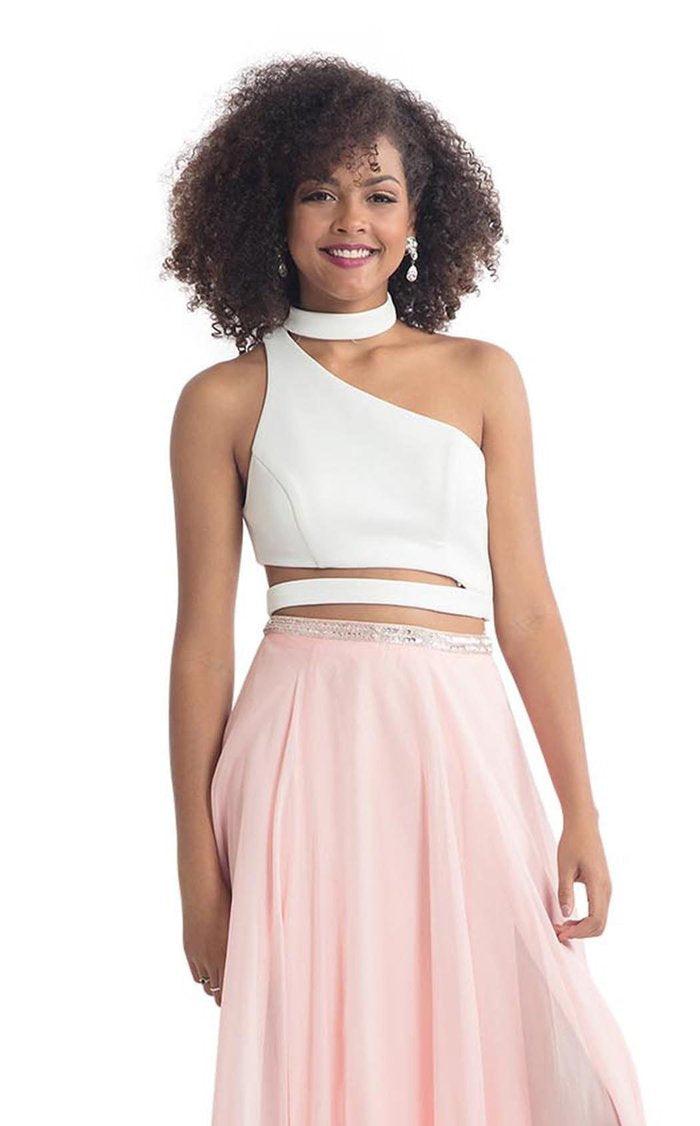 White Blush Rachel Allan Prom Two Piece Formal Long Dress 6045 for $159 ...