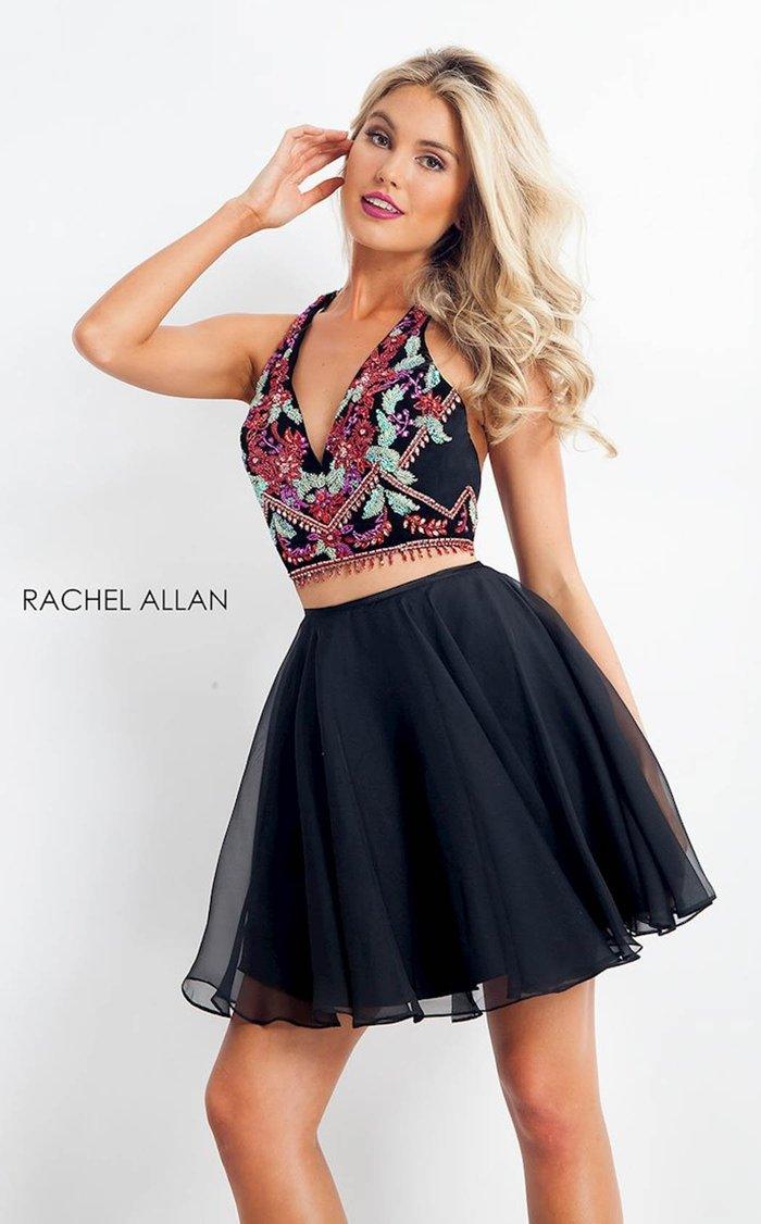 Black Rachel Allan Short Two Piece Homecoming Dress 4656 for $127.0 ...
