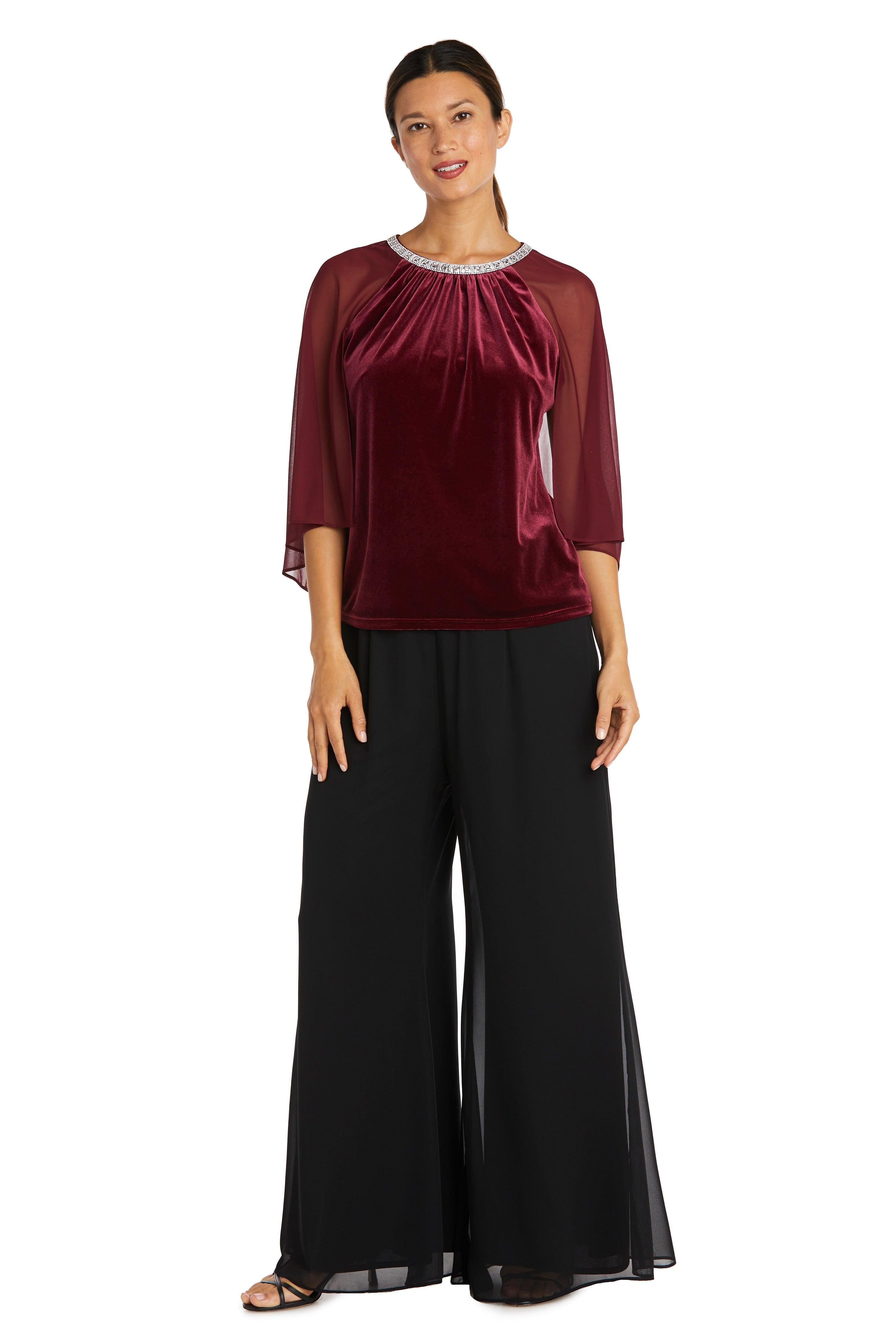 Merlot R&M Richards 9224 Formal Capelet Top Dress for $48.99 – The ...