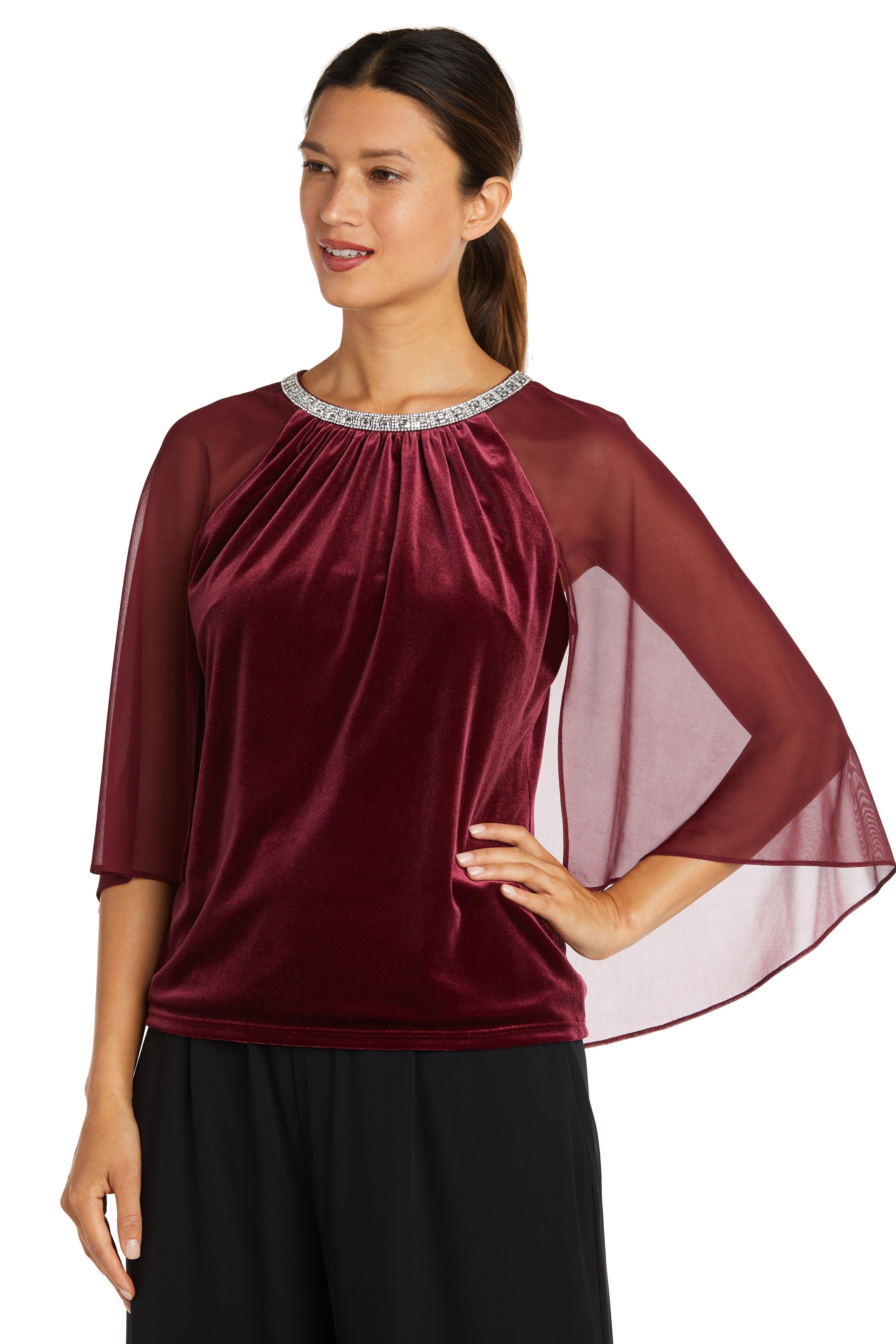 R&M Richards 9224 Formal Capelet Top Dress for $48.99 – The Dress Outlet