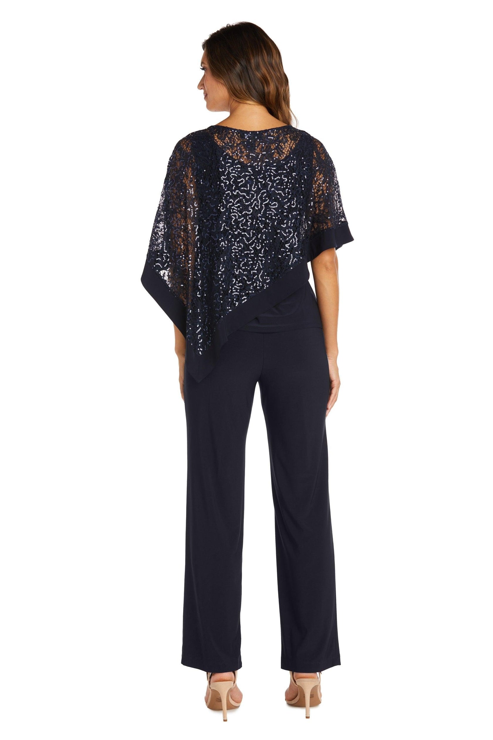 Navy R&M Richards 2117 Formal Lace Poncho Top for $66.99 – The Dress Outlet