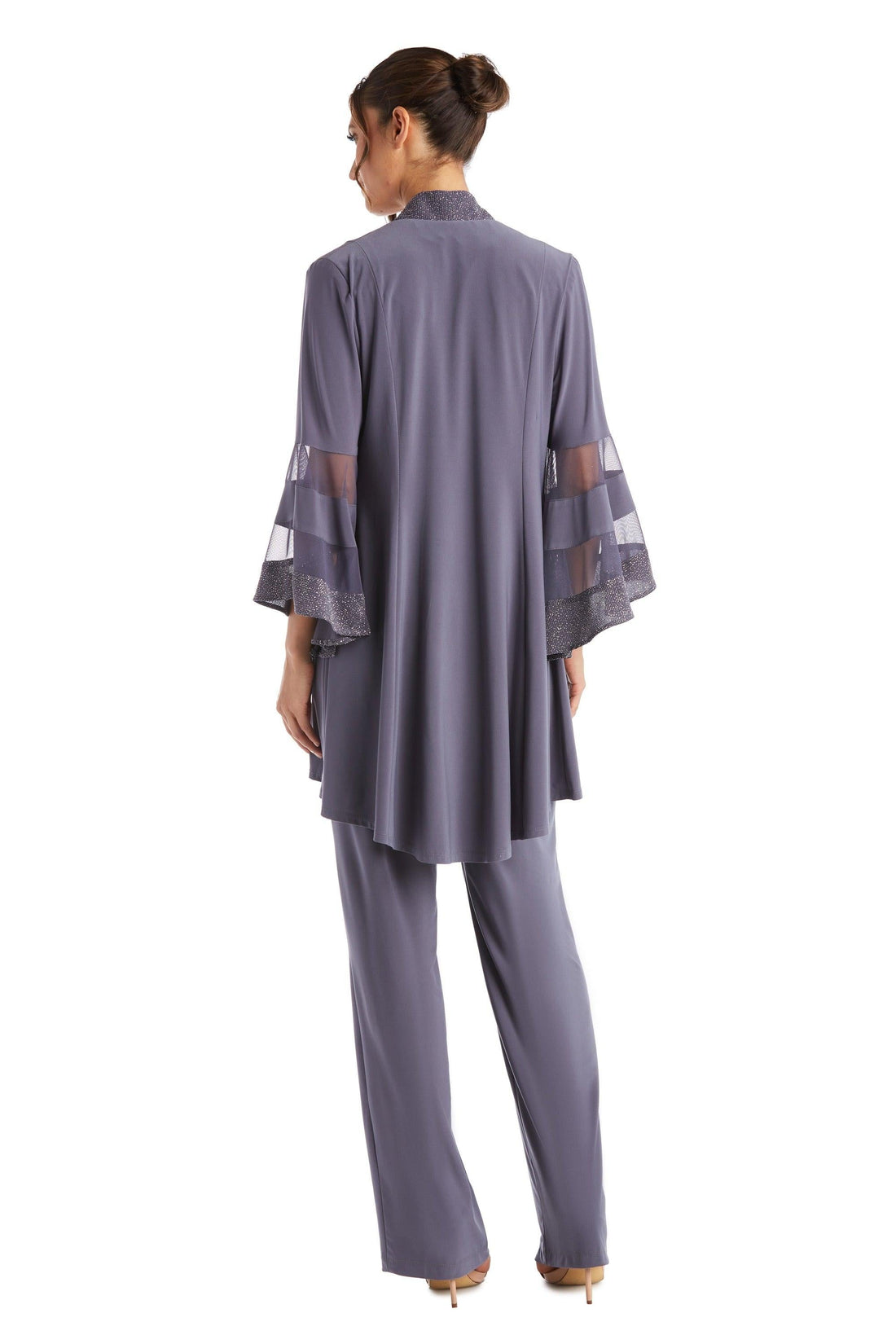 Charcoal R&M Richards 7241P Formal Petite Duster Pant Suit for $75.99 ...