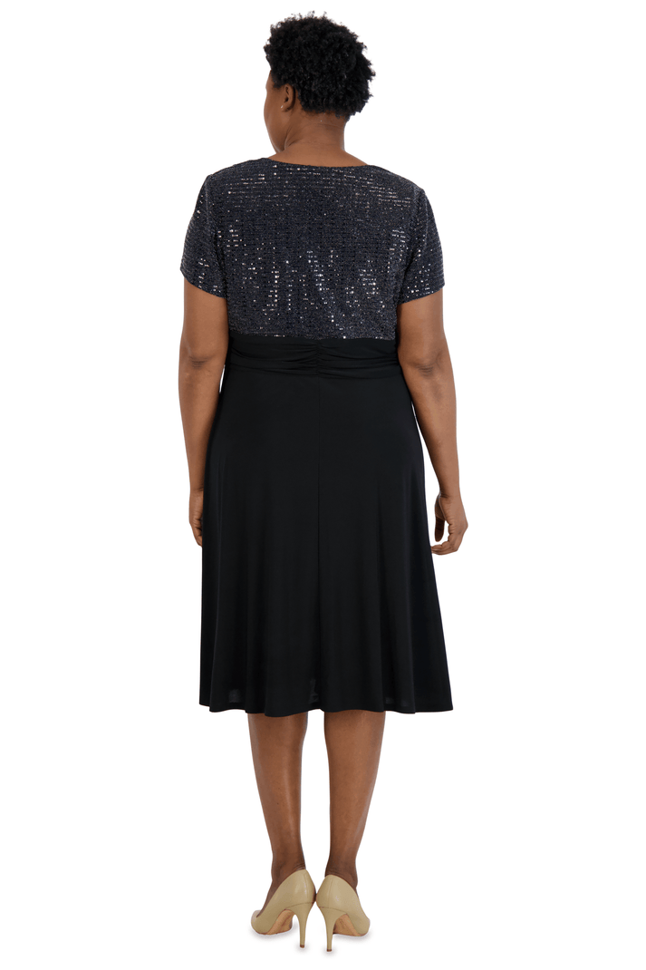 Black Randm Richards 9119w Short Plus Size Cocktail Dress For 6499