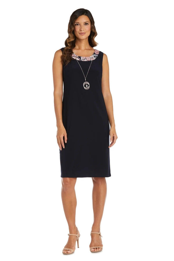 Plum/Navy R&M Richards 7823 Two Piece Short Print Jacket Dress for $66. ...